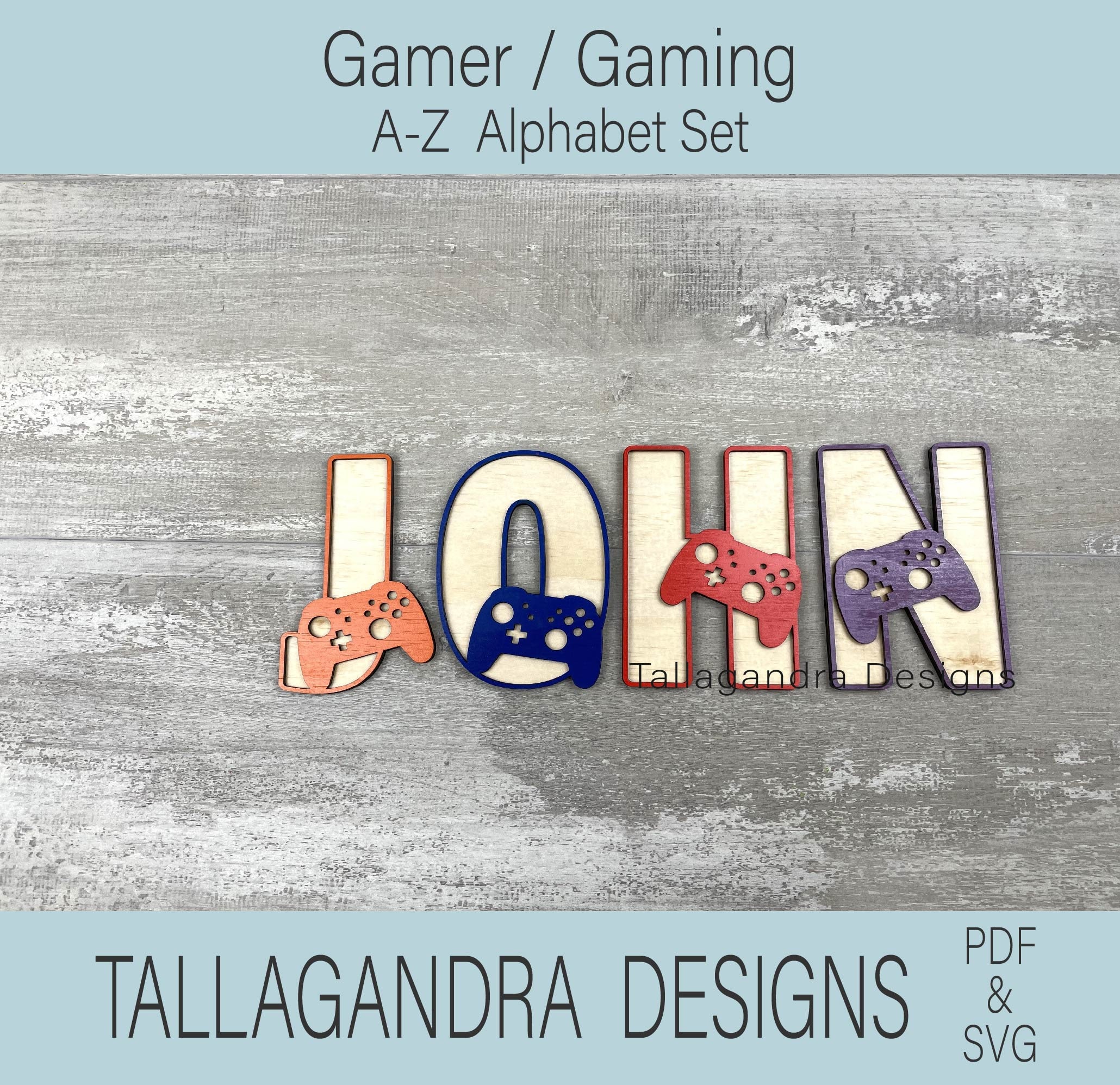 GAMING LETTERS - A to Z Alphabet Set + Numbers - SVG File - Etsy