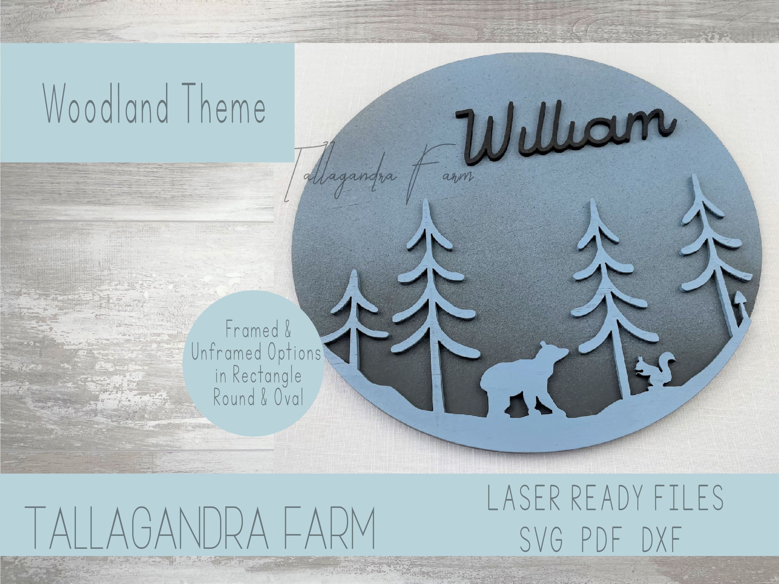Woodland Animal / Forest Themed Sign Set 6 Options Included - Etsy
