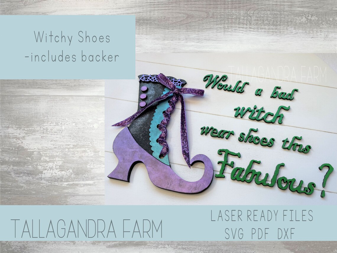 Fabulous Witch Boots Halloween Sign / Laser SVG File - Etsy