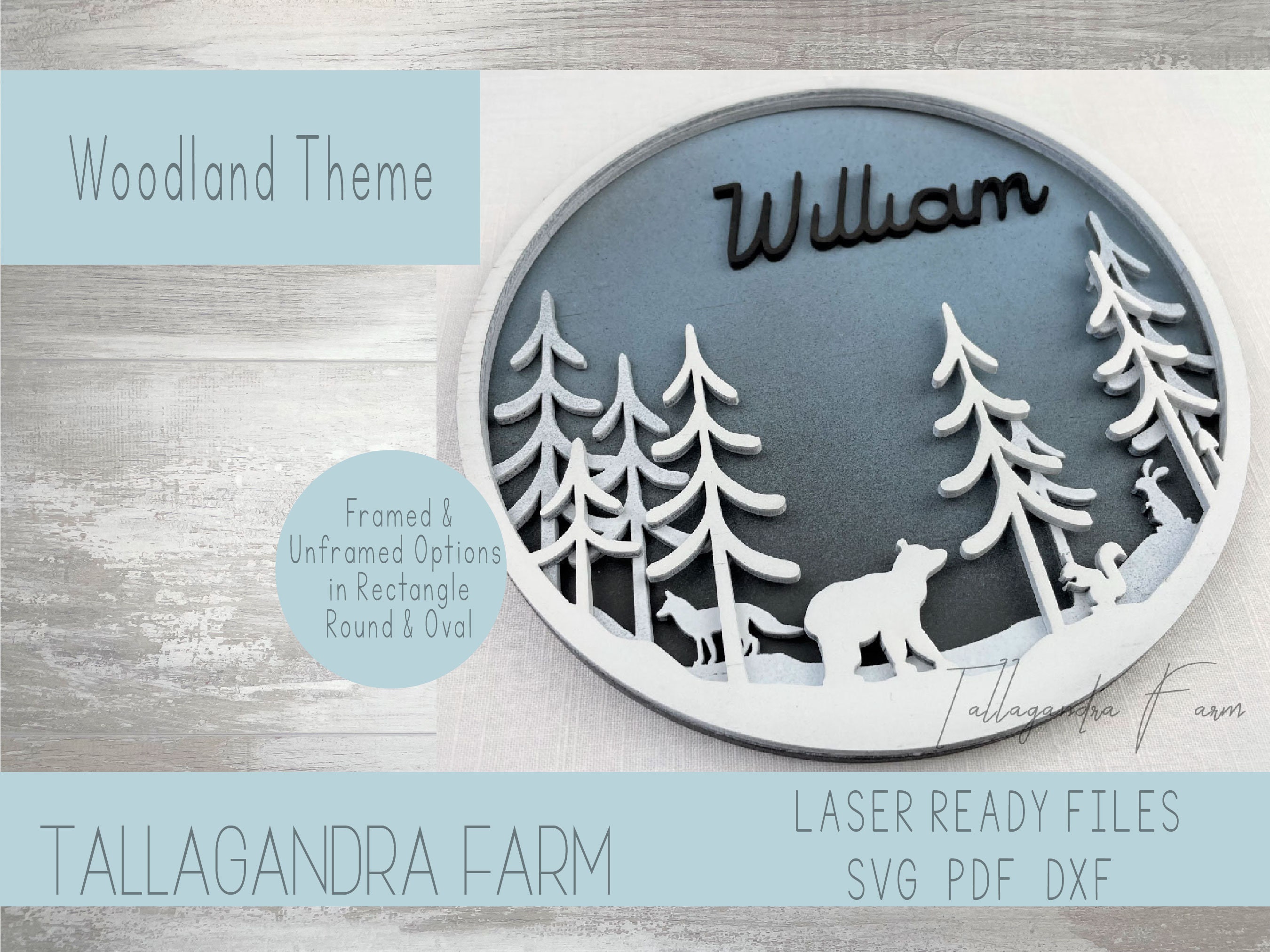 Woodland Animal / Forest Themed Sign Set 6 Options Included - Etsy