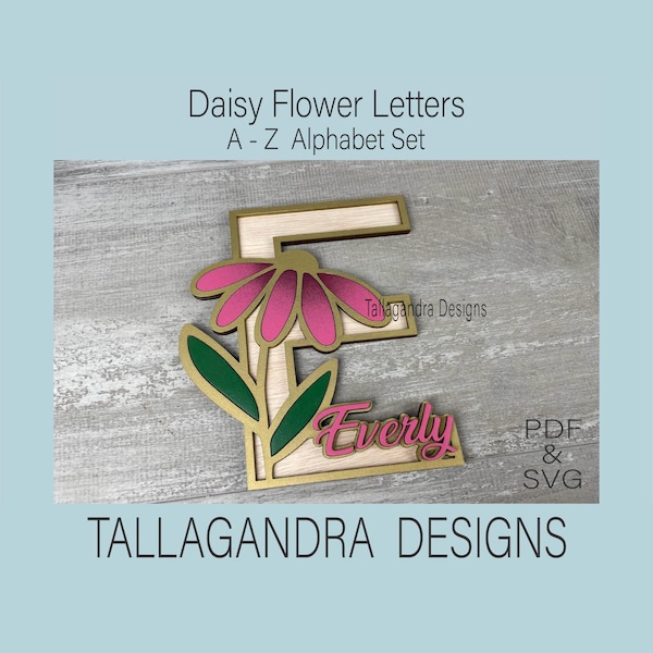 Daisy Alphabet - Etsy