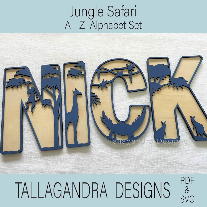 Safari Letters - Etsy
