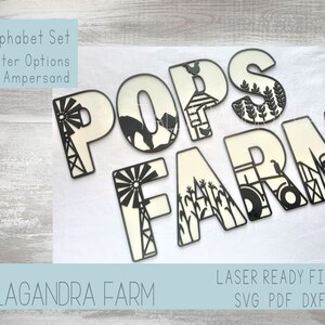 FARMHOUSE Full Alphabet Set With 40 Letter Options / SVG - Etsy