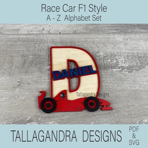 RACE CAR - F1 Style Letter Set - A to Z Alphabet Set - Svg File - Etsy