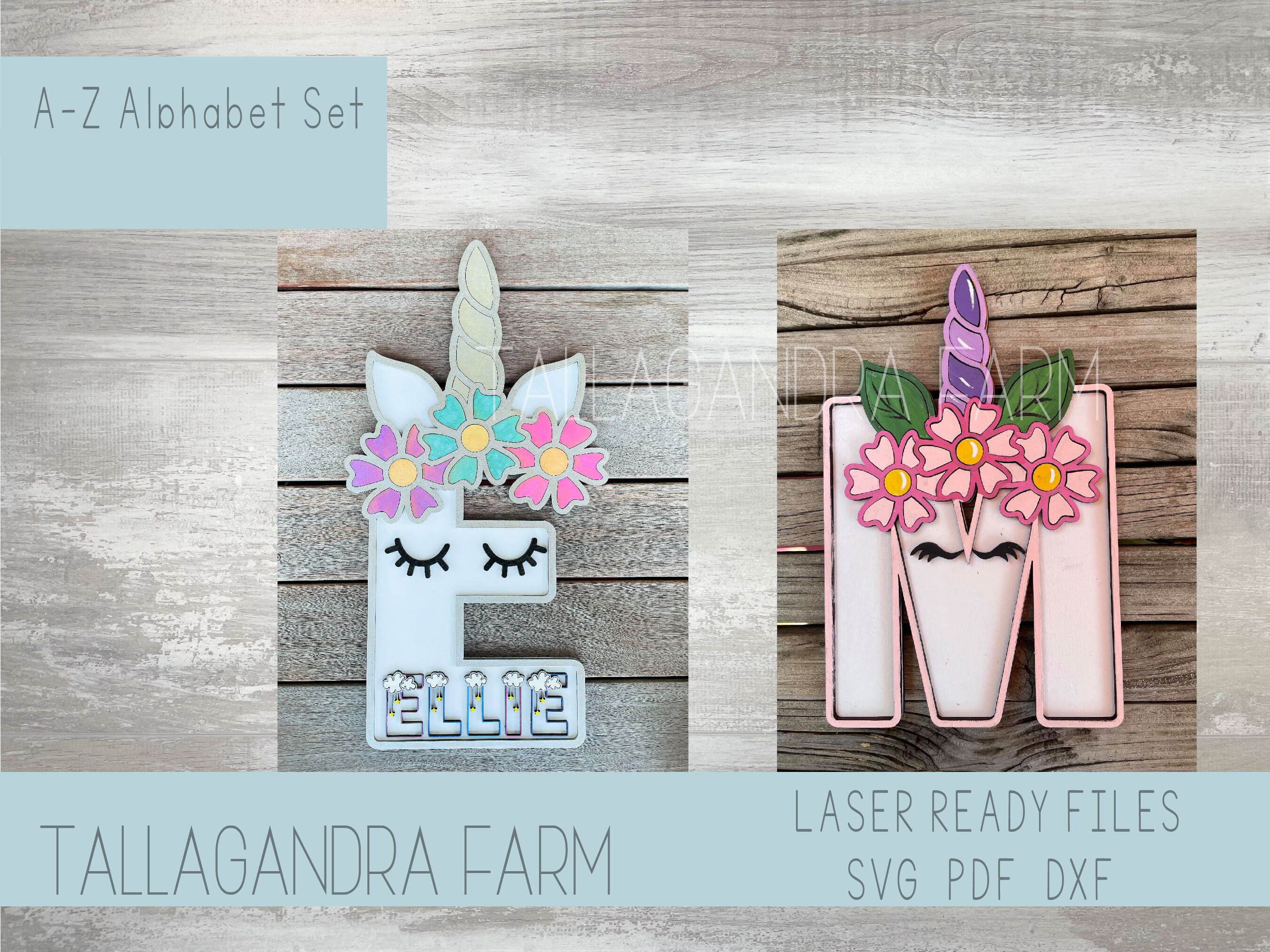 MAGIC UNICORN A Z Alphabet Set / SVG File - Etsy