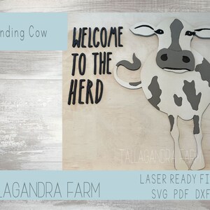Farmhouse Cow Sign Welcome to the Herd / SVG File - Etsy