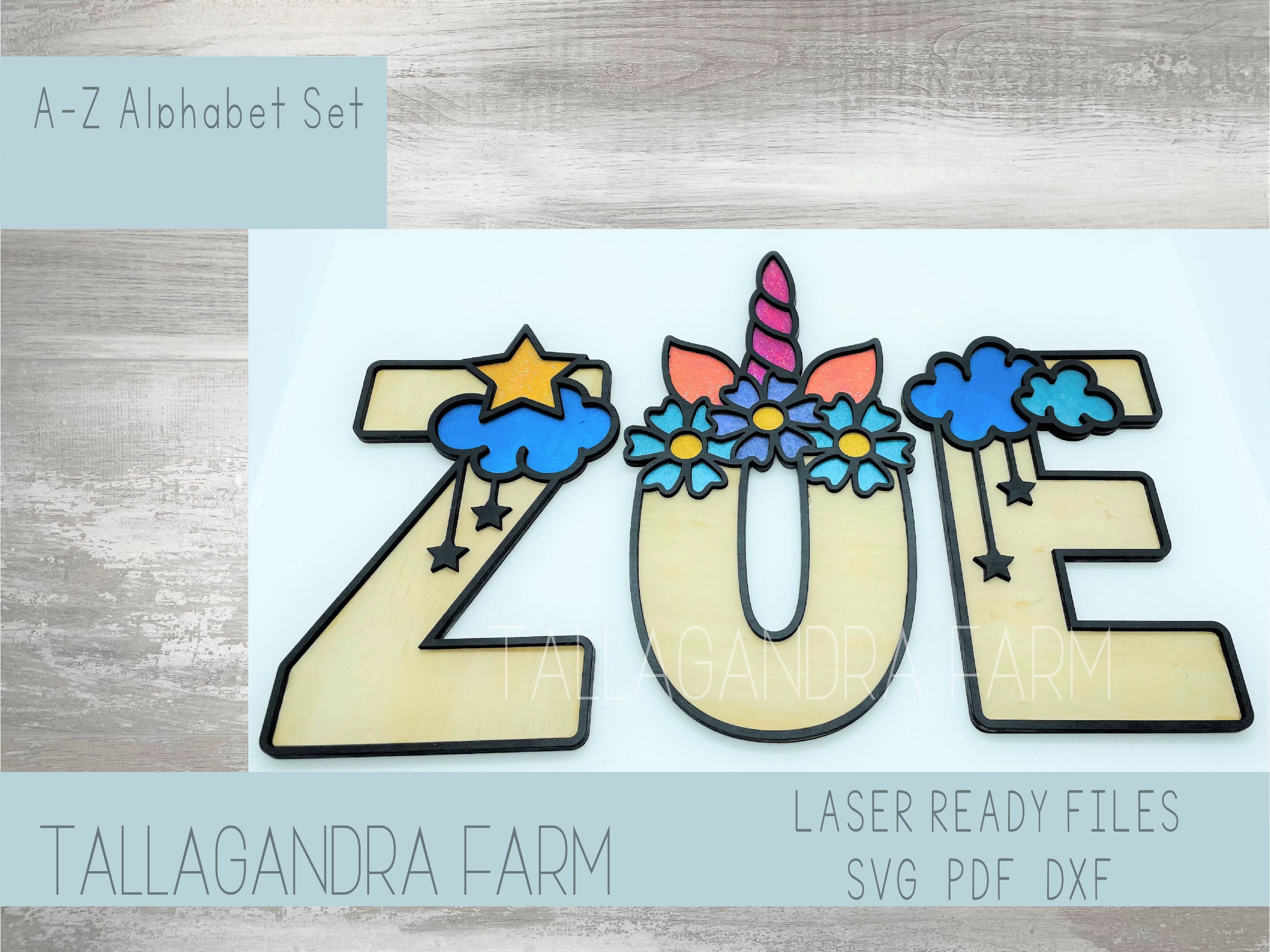 MAGIC UNICORN A Z Alphabet Set / SVG File - Etsy