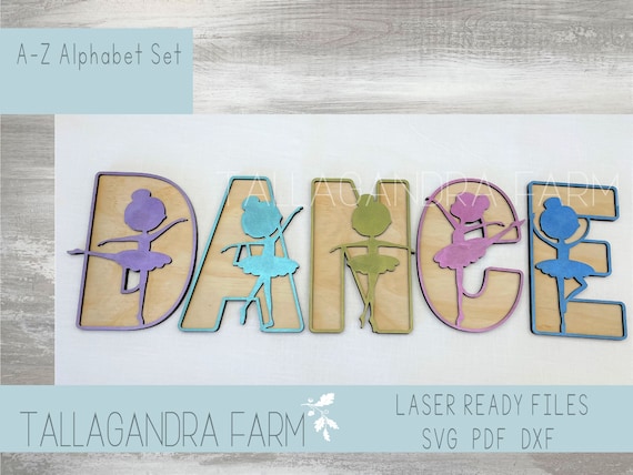 BALLET DANCER Alphabet Set 52 Letter Options / SVG File | Etsy