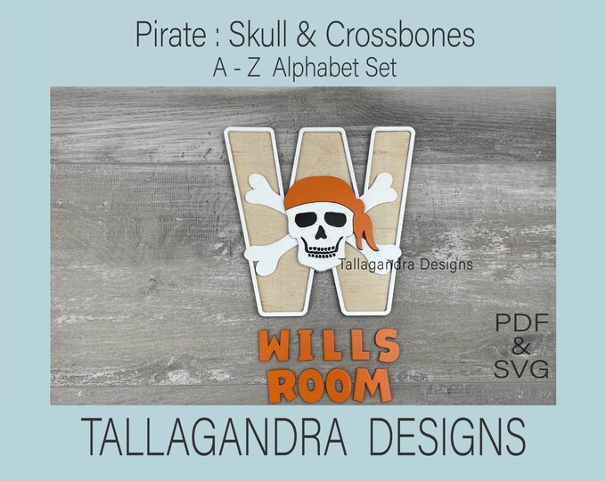 Pirate Alphabet Font Bundle Svg, Sweet Pirates Alphabet SVG , Alphabet ...