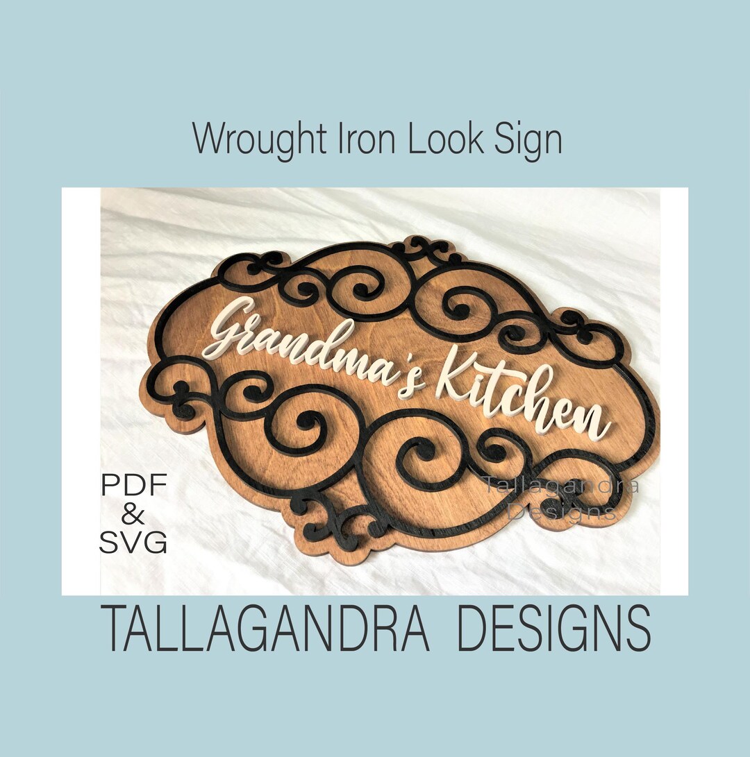 Vintage Decorative Scrolled Frame Sign - SVG File - Etsy