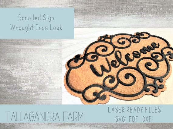 Vintage Decorative Scrolled Frame Sign SVG File | Etsy