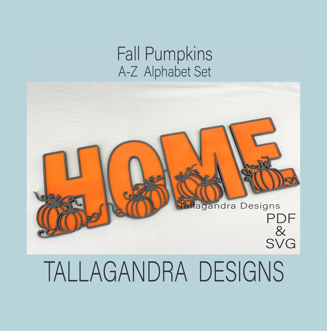 FALL PUMPKINS - A to Z Alphabet Set / SVG File - Etsy