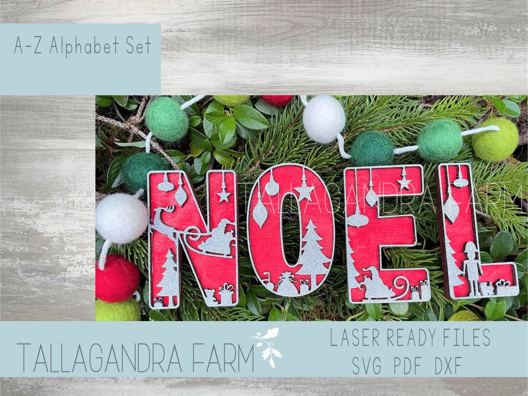 CHRISTMAS ALPHABET Full 26 Letters / SVG File - Etsy