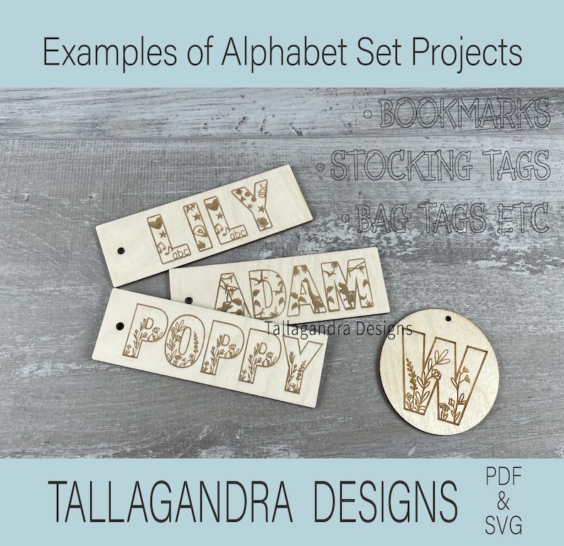 WILDFLOWER No 2 Alphabet Set / 2 Layered - Full 26 Letters / SVG File ...