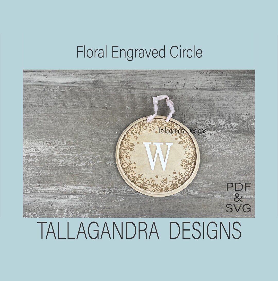 FLORAL ENGRAVE Circle Flower Pattern / Wildflower SVG File - Etsy