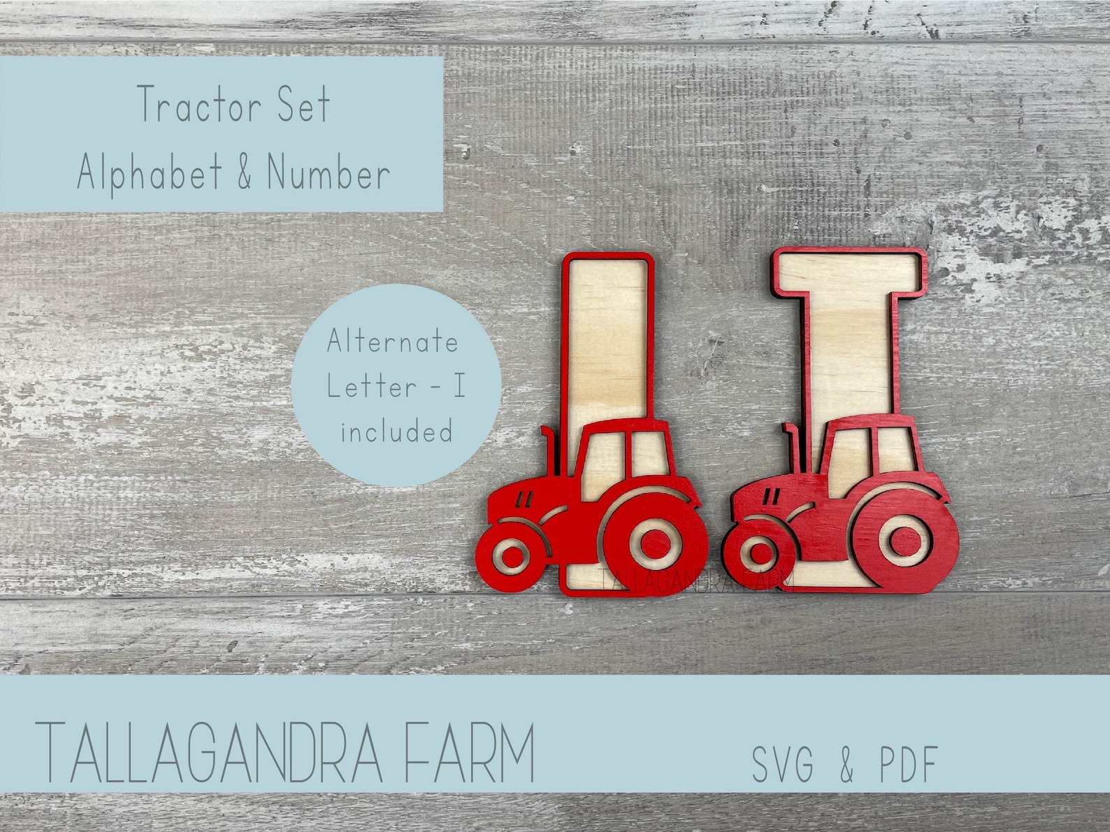 FARM TRACTOR A to Z Alphabet Set Numbers SVG File - Etsy