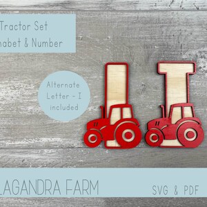 FARM TRACTOR A to Z Alphabet Set Numbers SVG File - Etsy