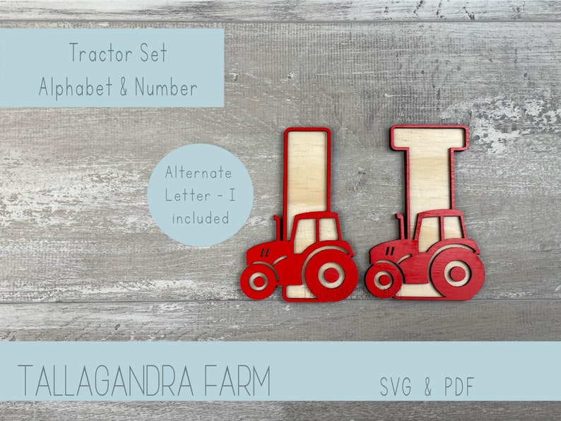 FARM TRACTOR A to Z Alphabet Set Numbers SVG File - Etsy