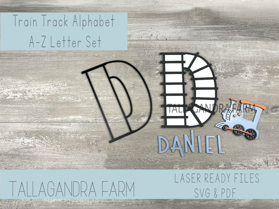 TRAIN LETTER Alphabet Set / Train Track Letter Name Decor / - Etsy