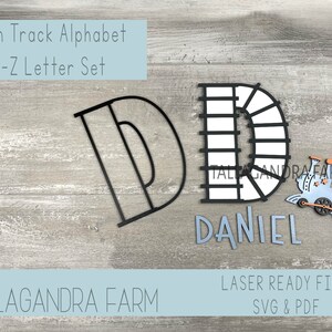 TRAIN LETTER Alphabet Set / Train Track Letter Name Decor / - Etsy