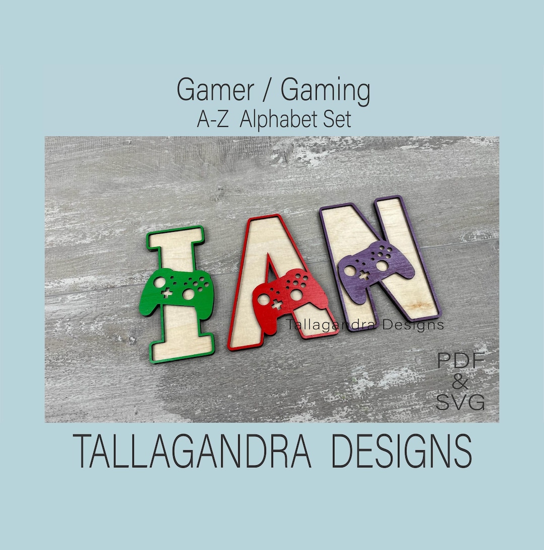 GAMING LETTERS - A to Z Alphabet Set + Numbers - SVG File - Etsy