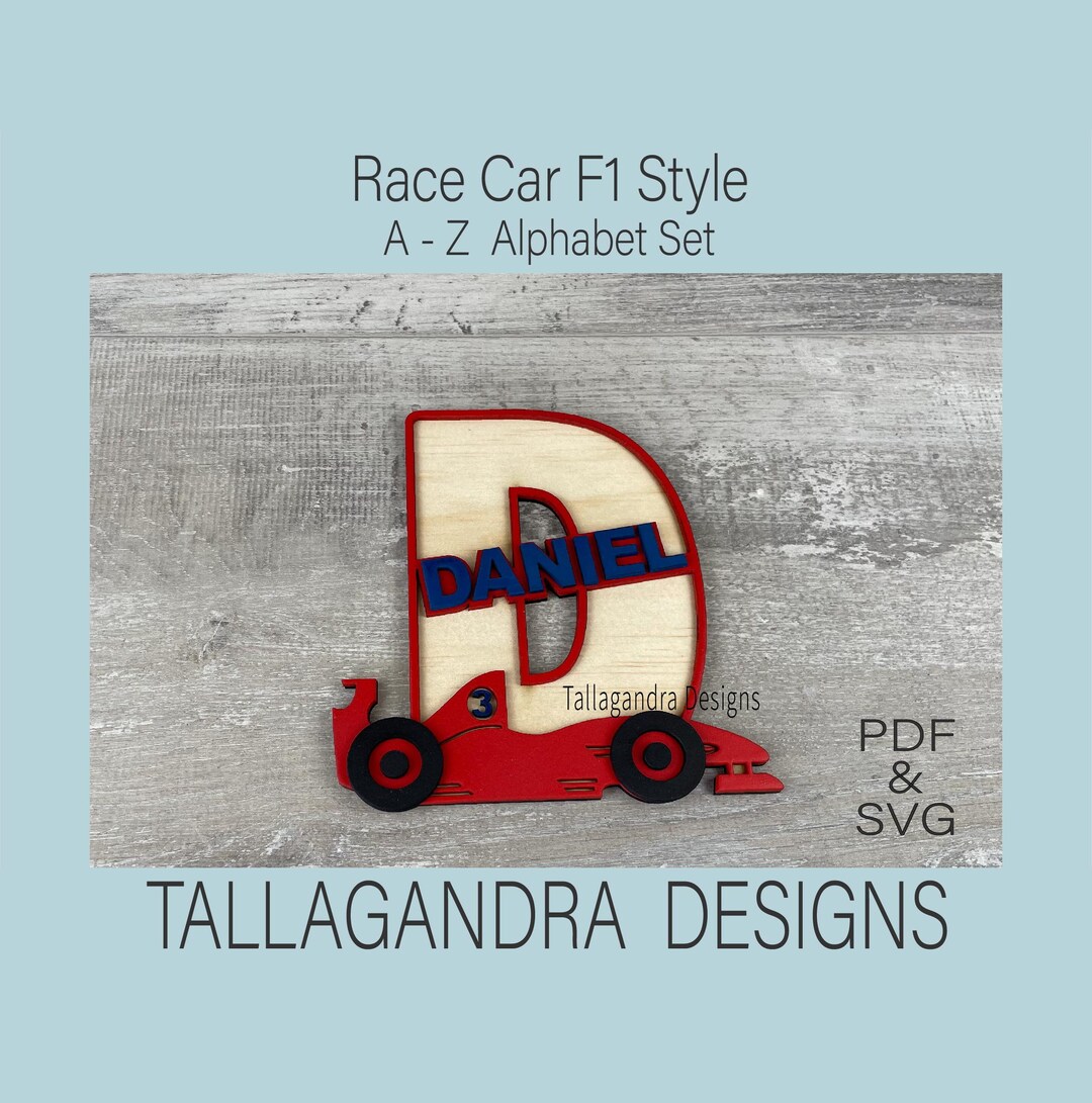 RACE CAR - F1 Style Letter Set - A to Z Alphabet Set - Svg File - Etsy UK