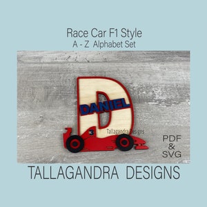 RACE CAR - F1 Style Letter Set - A to Z Alphabet Set - Svg File - Etsy