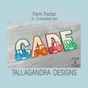 FARM TRACTOR - A to Z Alphabet Set + Numbers - SVG File - Etsy
