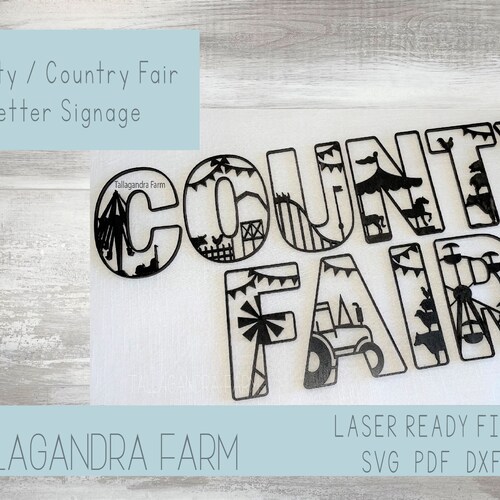 County Fair Signage Letters / SVG Files for County or Country - Etsy