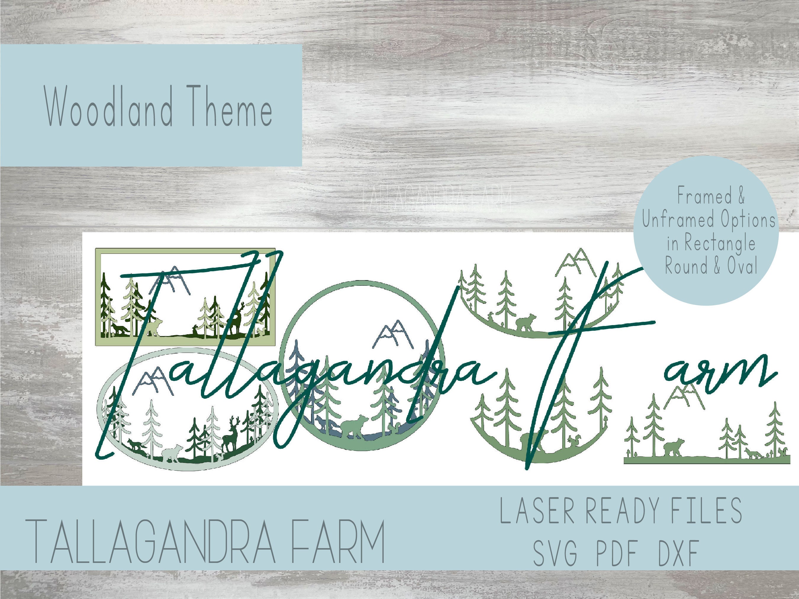 Woodland Animal / Forest Themed Sign Set 6 Options Included - Etsy