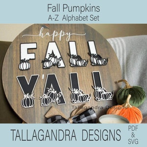 FALL PUMPKINS - A to Z Alphabet Set / SVG File - Etsy Canada