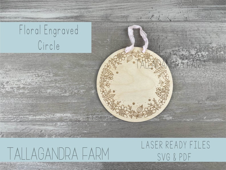 FLORAL ENGRAVE Circle Flower Pattern / Wildflower SVG File - Etsy