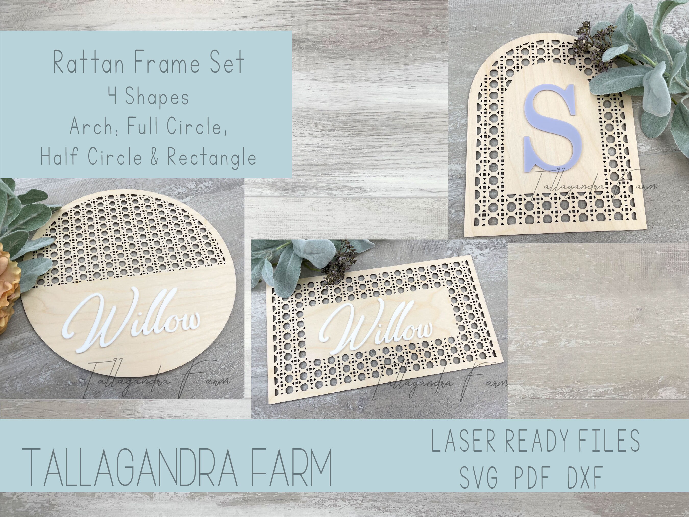 Rattan Look Frame Collection 5 Frame Options Included - Etsy