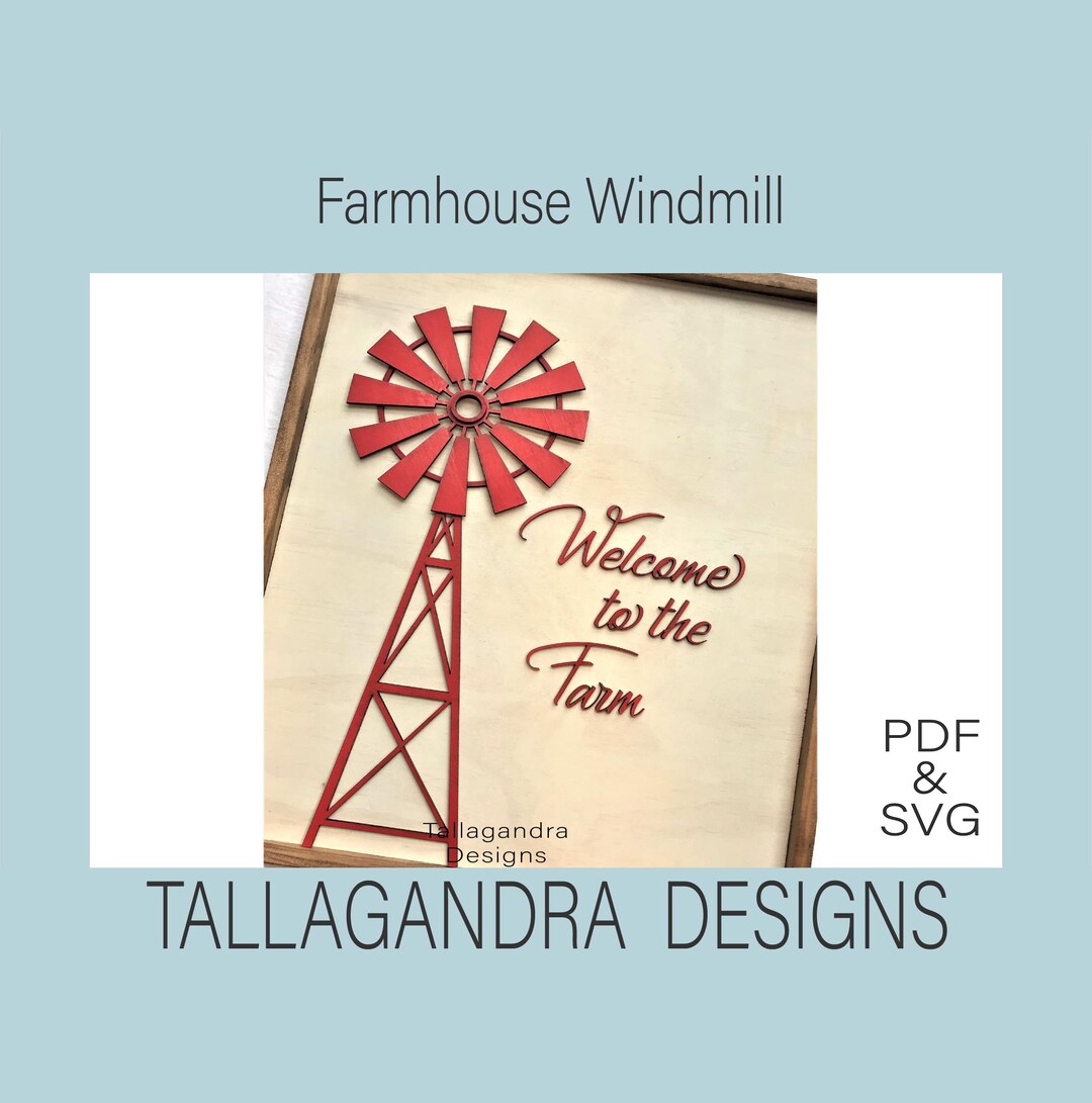 Farmhouse Windmill Sign / SVG File - Etsy