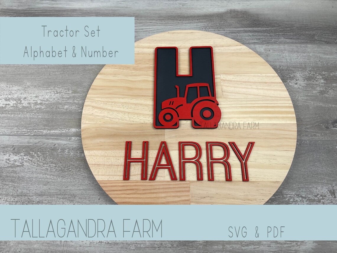 FARM TRACTOR A to Z Alphabet Set Numbers SVG File - Etsy