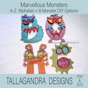 MONSTROUS MONSTERS Alphabet Set + DIY Kit All in One File - Etsy Canada