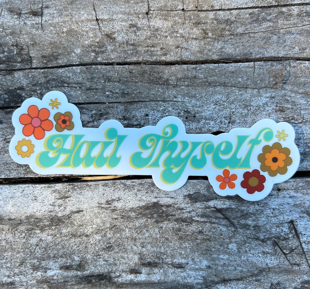 Hail Thyself Satanist Sticker, Hail Satan, Groovy, 70s, Great for Hydro ...