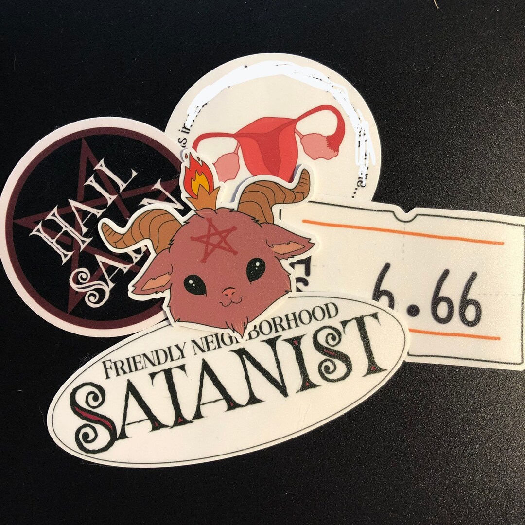 Satanic Panic Sticker Pack Hail Satan Baphomet Pro-choice - Etsy