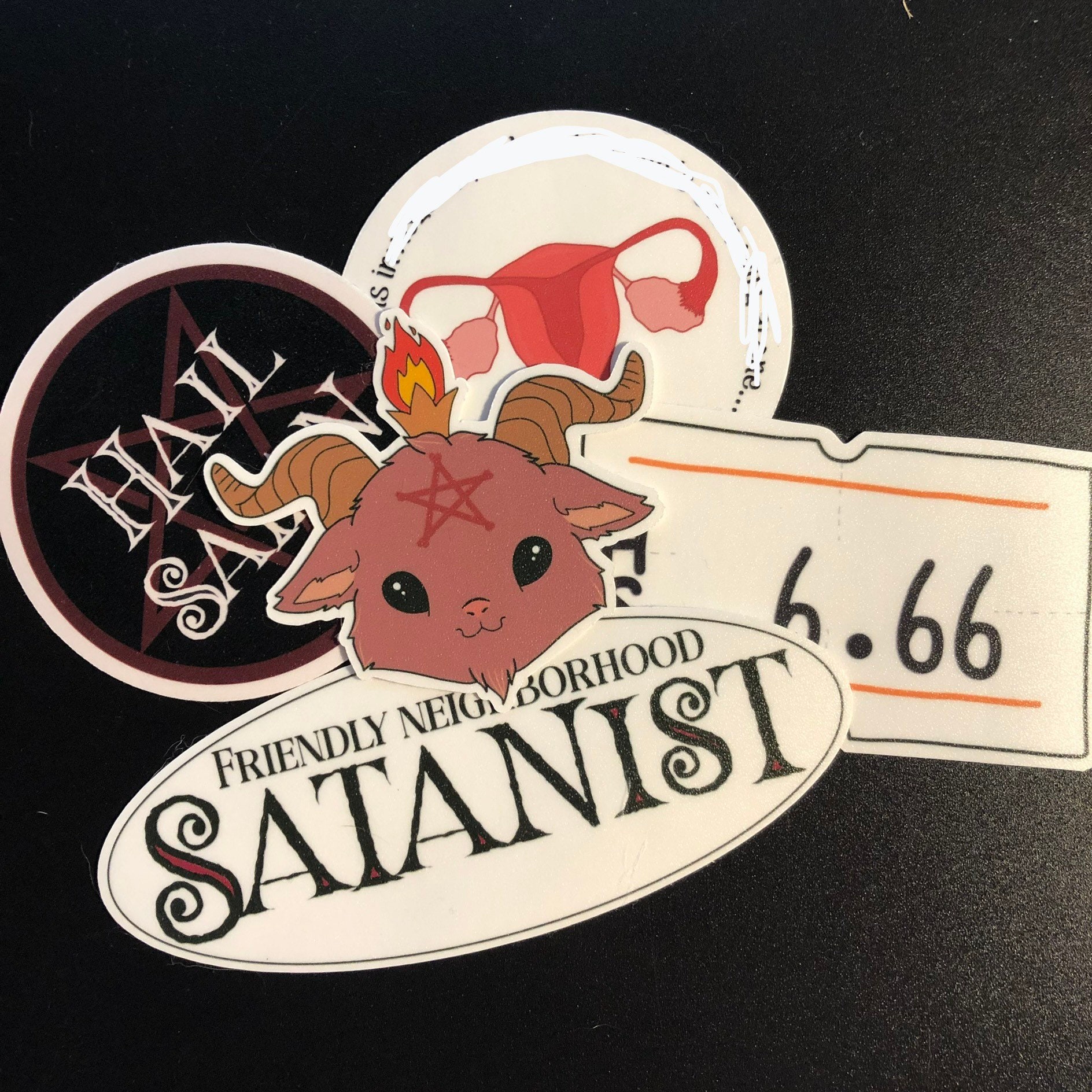 Satanic Panic Sticker Pack Hail Satan Baphomet Pro-choice - Etsy