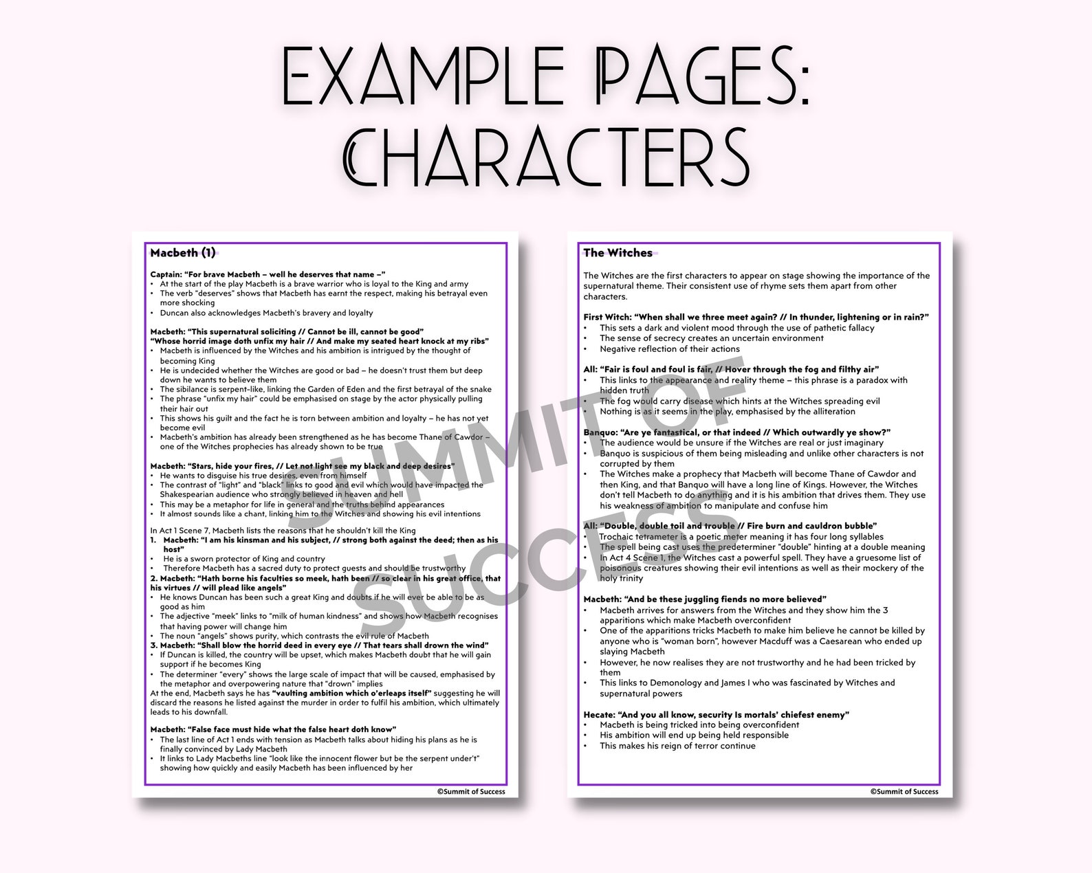 Macbeth English Literature GCSE Revision Guide | Study Notes | Grade 9 ...