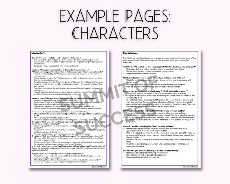 Macbeth English Literature GCSE Revision Guide | Study Notes | Grade 9 ...