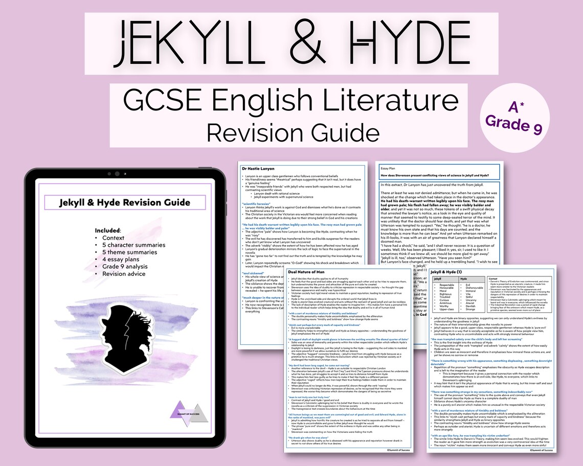 Jekyll and Hyde English Literature GCSE Revision Guide | Study Notes ...