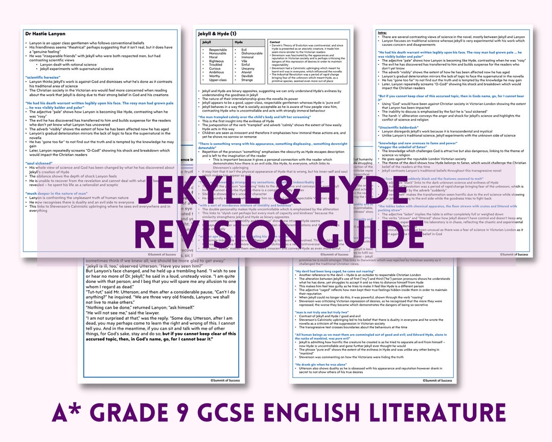 Jekyll and Hyde English Literature GCSE Revision Guide | Study Notes ...