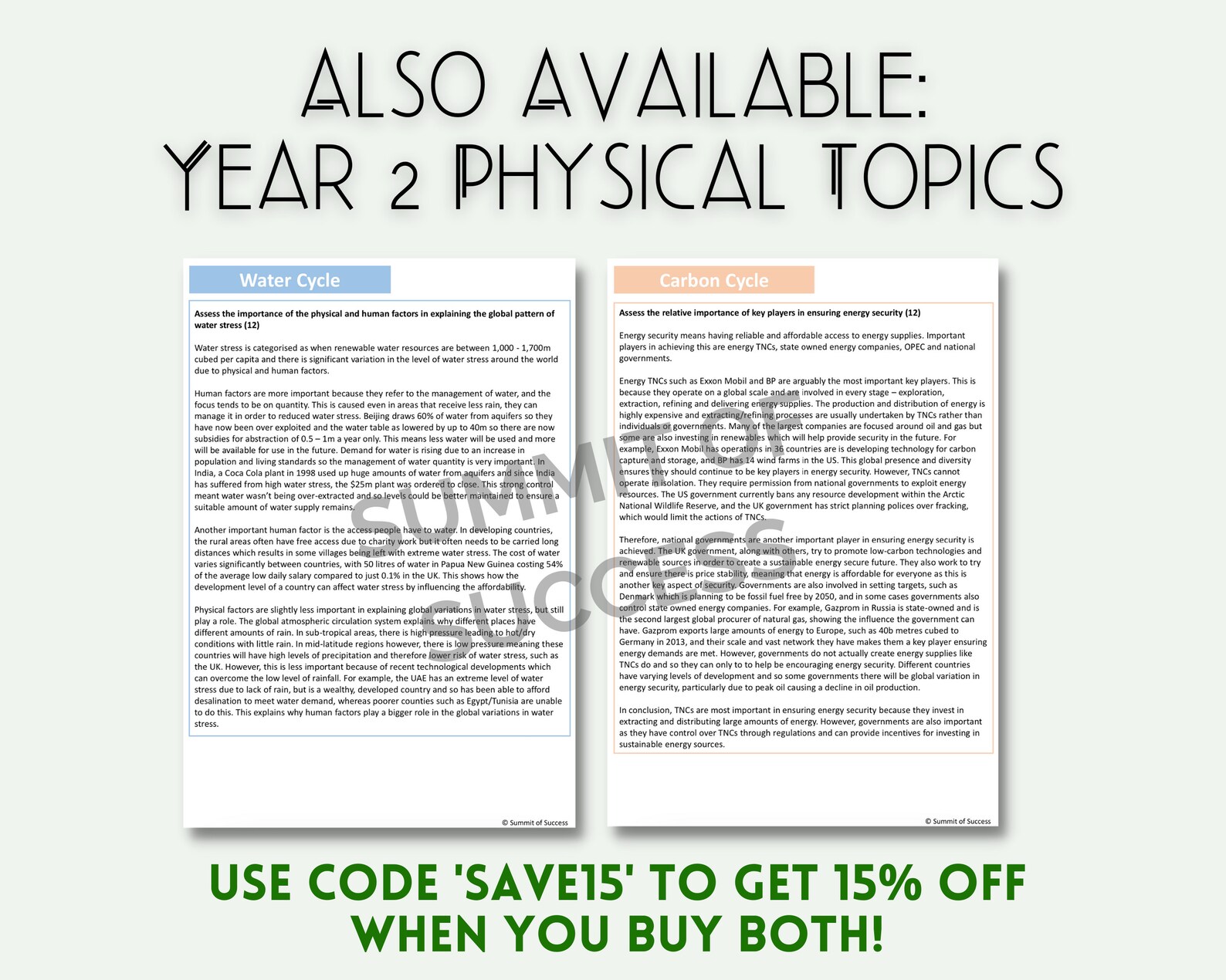 A-level Geography Revision Guide | Year 2 Human Topics | Exam Question ...