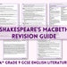 Macbeth English Literature GCSE Revision Guide | Study Notes | Grade 9 ...