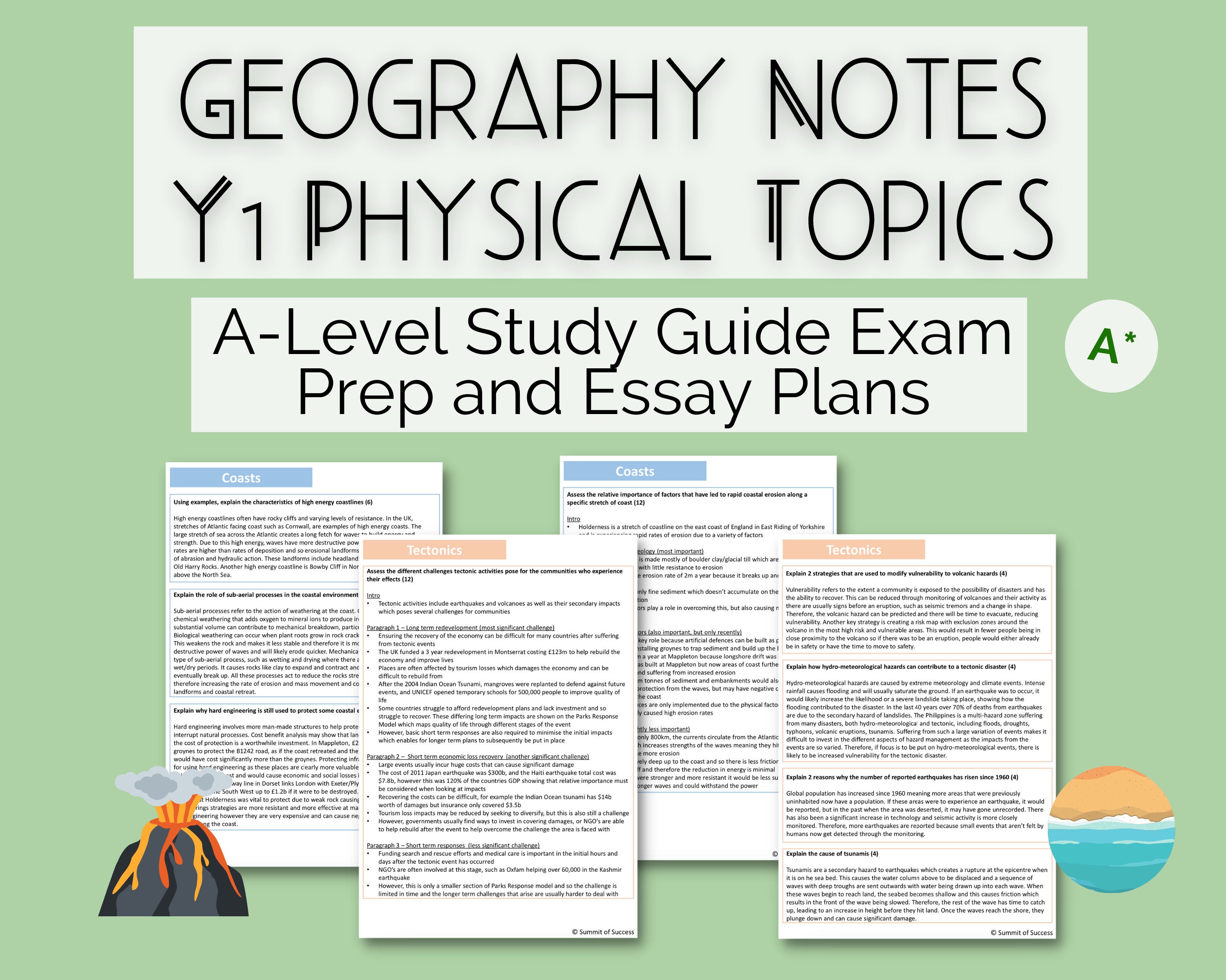A-level Geography Revision Guide | Year 1 Physical Topics | Exam ...