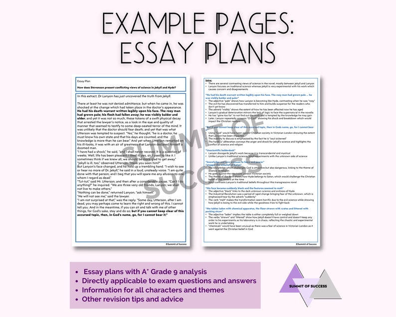 Jekyll and Hyde A* Grade 9 English Literature GCSE Revision Guide ...