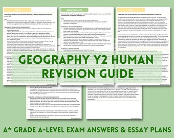 A-level Geography Revision Bundle | Exam Question and Essay Plans | A* ...