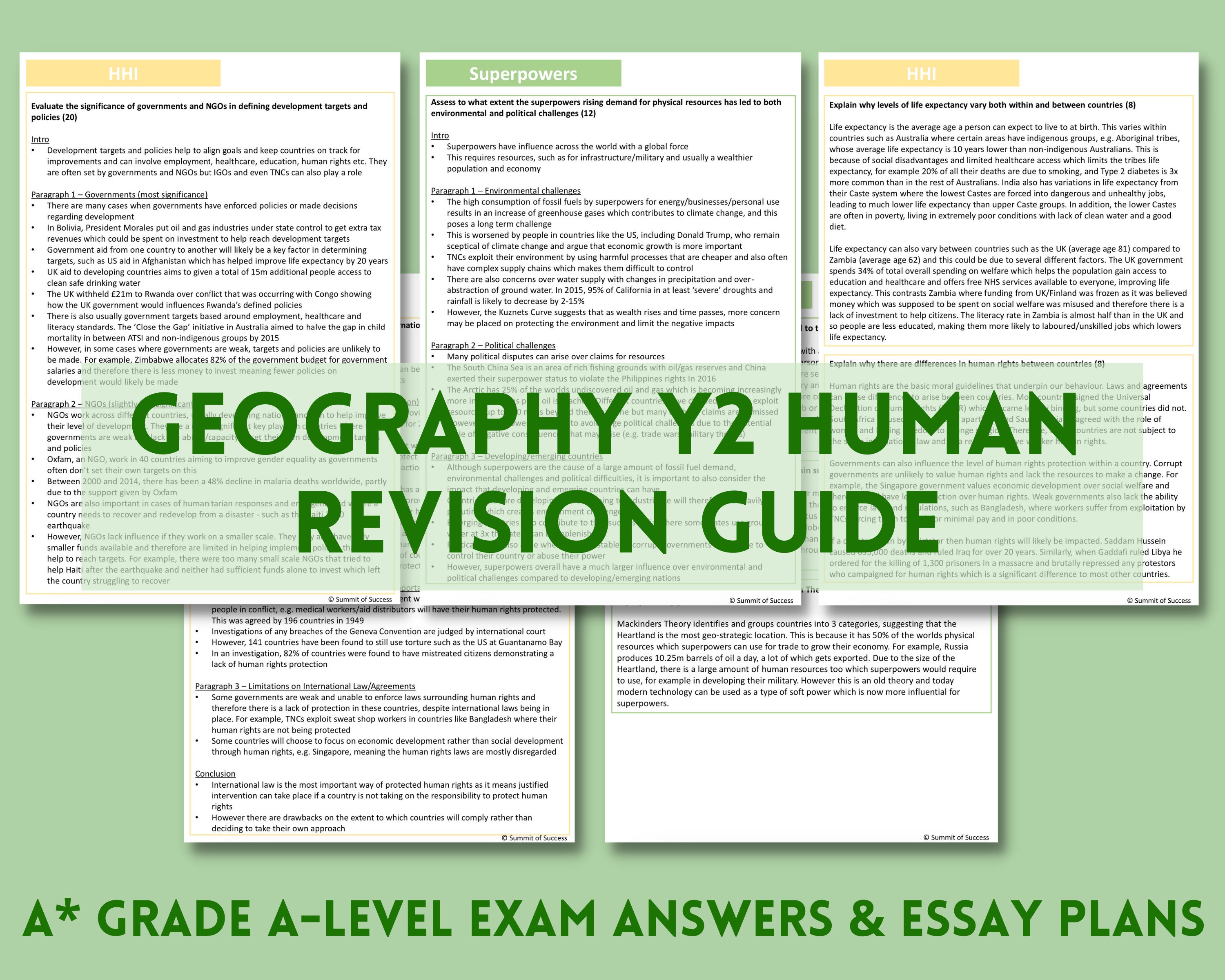 A-level Geography Revision Guide | Year 2 Human Topics | Exam Question ... A-level Geography Revision Guide | Year 2 Human Topics | Exam Question ...
