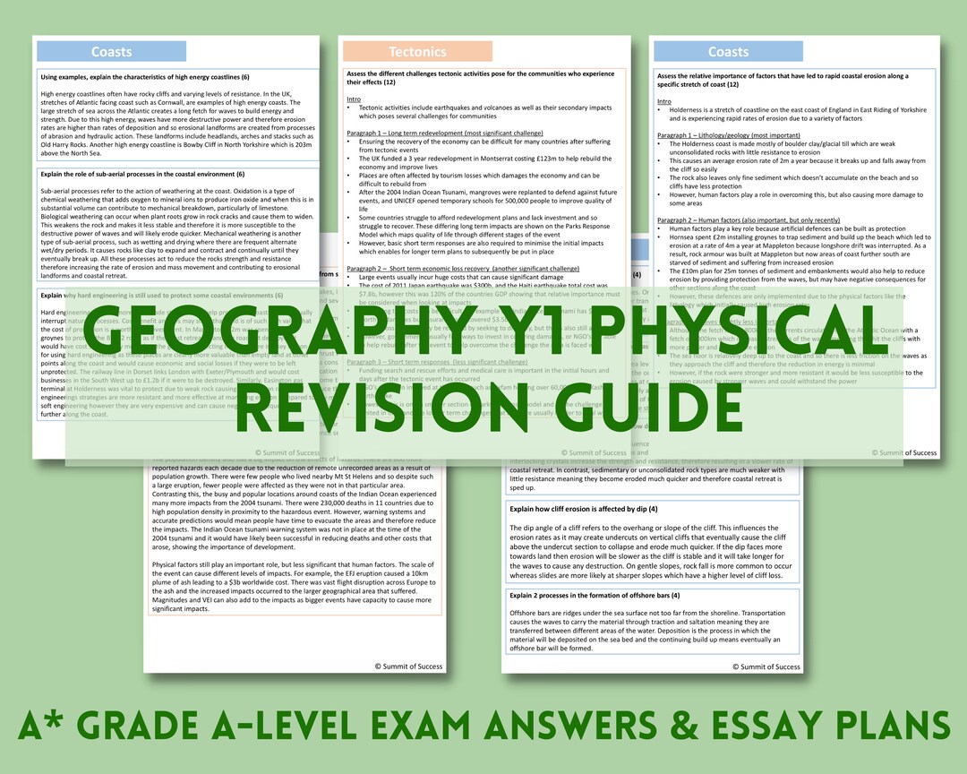 A-level Geography Revision Guide | Year 1 Physical Topics | Exam ... A-level Geography Revision Guide | Year 1 Physical Topics | Exam ...